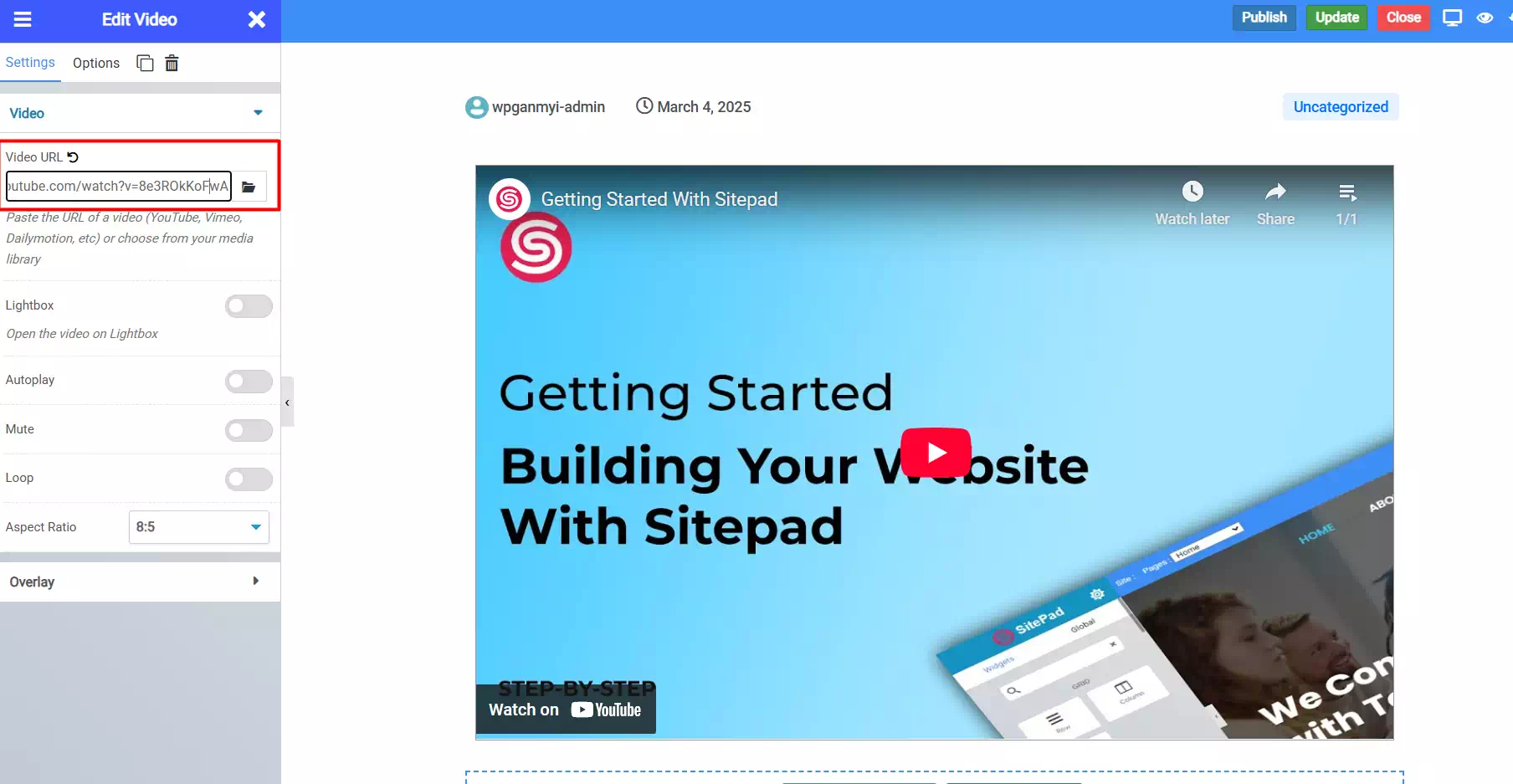 Cara Menampilkan Video YouTube di Sitepad – WPGan